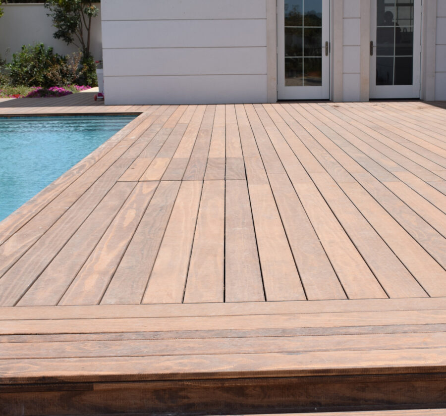 Accoya decking for swimming pool in Israel - Accoya
