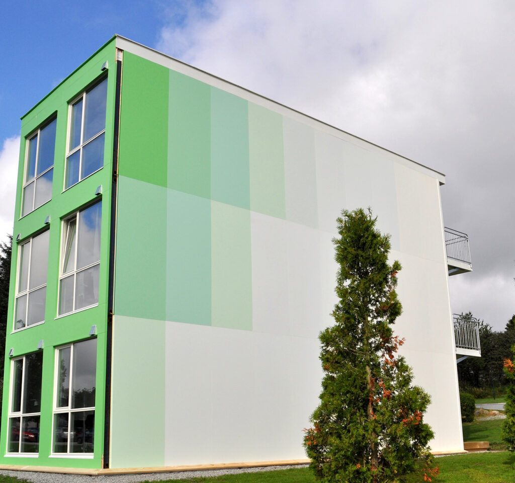 Accoya wood frame cladded with Medite Tricoya - Norway