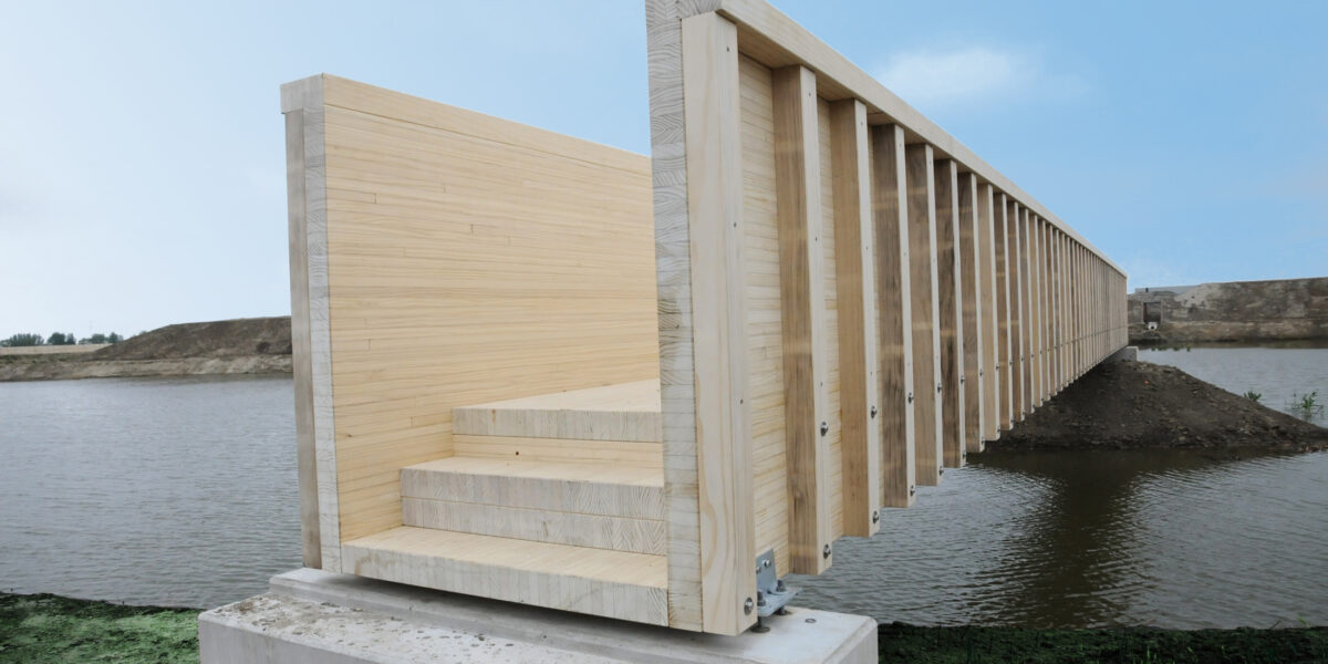 Wooden bridge, Floating bridge, Timber Boardwalk Construction | Accoya