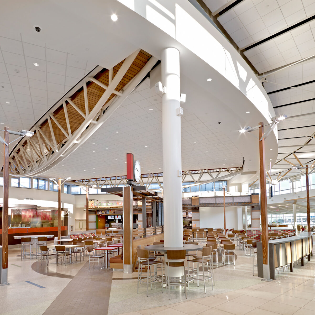 Airport terminal light fixtures - Accoya Project Case Study