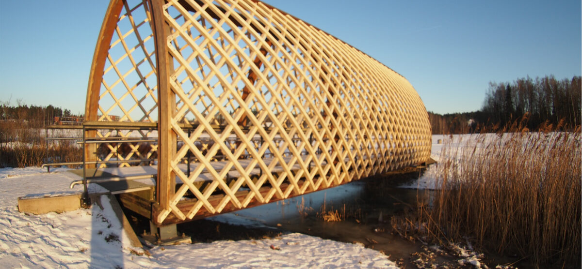 Wooden bridge, Floating bridge, Timber Boardwalk Construction | Accoya