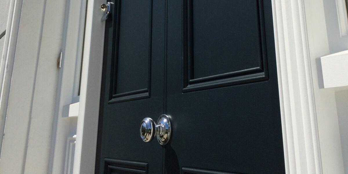 Accoya wood is chosen to replace and replicate previous Iroko door