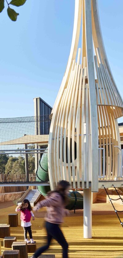 Curvwood Play Pod - Accoya glulam curved panels