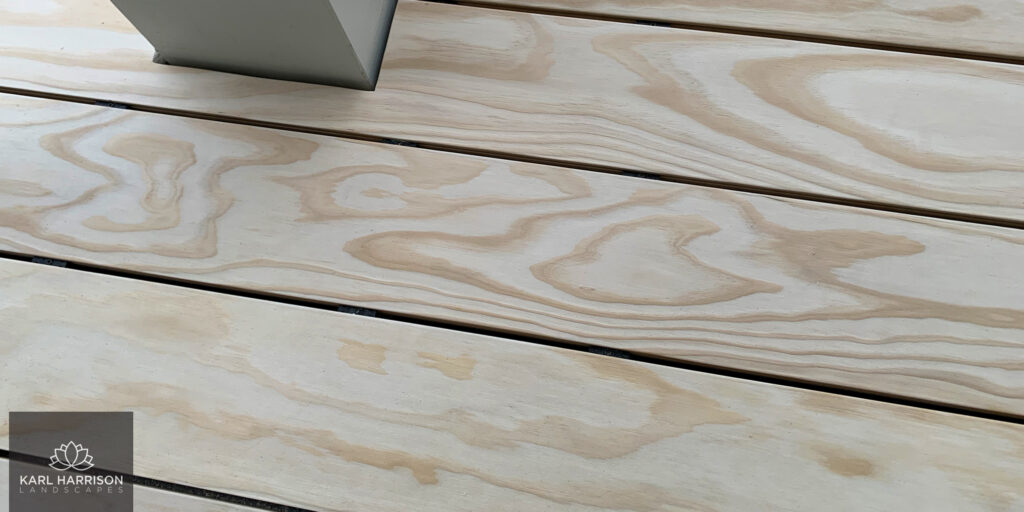 Brushed Accoya decking Karl Harrison Landscapes - Accoya case study