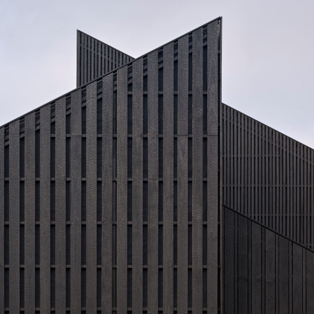Charred Accoya Cladding for a Low-Carbon Architectural Showcase